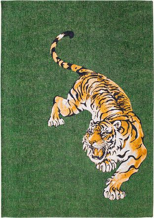 Louis De Poortere Louis De Poortere Teppich Pop Tiger Green On Fire gruen