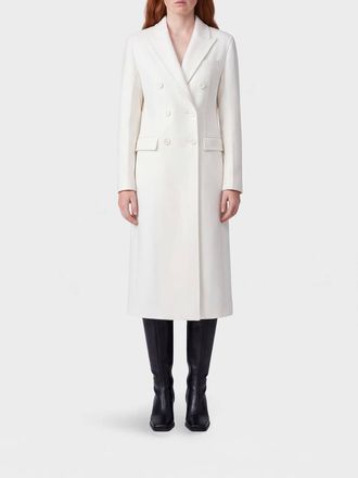 Fendi Manteau long crois&eacute; en laine m&eacute;lang&eacute;e avec col &agrave; revers