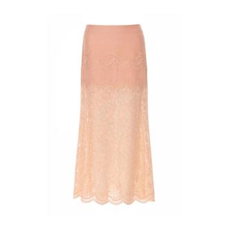 Paco Rabanne Jupe Midi en Dentelle - Femme - Jupes - Rose - Taille: 38 FR