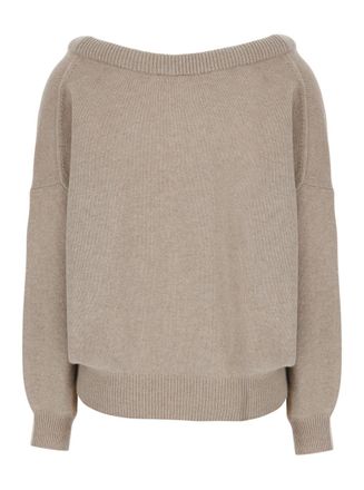Lisa Yang Womens Sweater Doria Beige Cashmere Tops Top