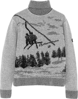 Yves Salomon Pullover mit Jacquardmuster - Grau