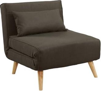 Vente-Unique Fauteuil Convertible POSIO en Tissu - Taupe