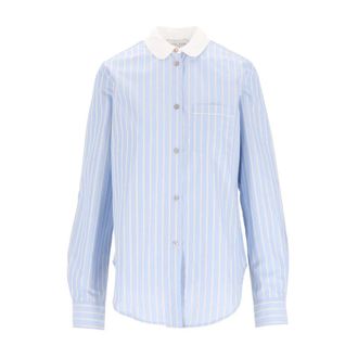 Forte_Forte Gestreiftes Baumwollhemd - - Blouses & Shirts - Damen - Blau - M