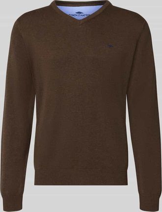 Fynch-Hatton Strickpullover mit Label-Strickerei