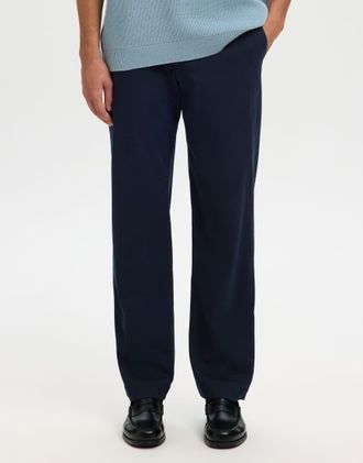 Selected Pantalon droit - Bleu capitaine-Gris
