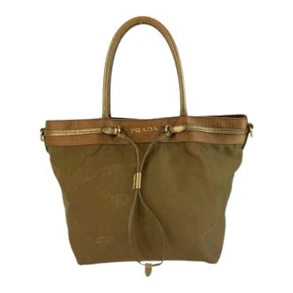 Prada Pre-owned Jacquard Tessuto Nylon Tote Bag - - Pre-owned - Damen - Gr&uuml;n - ONE SIZE