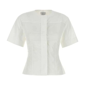 Alexander McQueen Wei&szlig;es Popeline-Hemd f&uuml;r M&auml;nner - - Blouses & Shirts - Damen - Wei&szlig; - XS