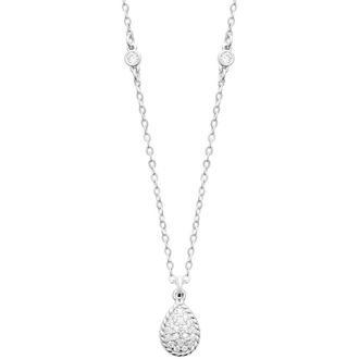 Brillaxis Collier goutte sertie doxyde de zirconium