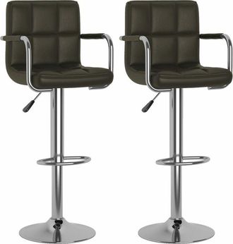 vidaXL Barhocker 2 Stk. Braun Kunstleder Vidaxl