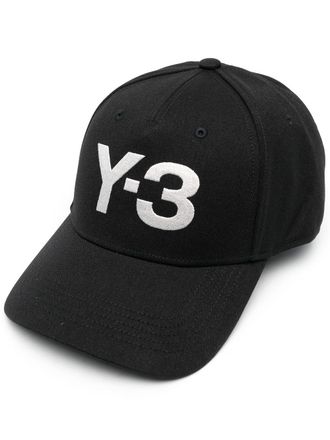 Yohji Yamamoto casquette &agrave; logo brod&eacute; - Noir