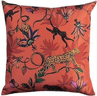 furn. Wildlife Outdoor-Polyester-gefülltes Kissen, Orange, 43 x 43cm