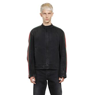 Gucci Biker Jacket With Web