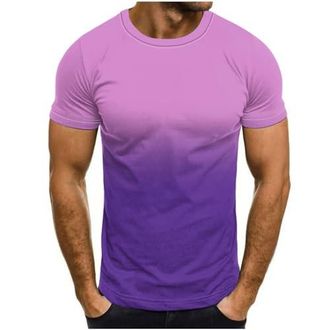 Generic T-shirt &agrave; col rond pour homme, l&eacute;ger, d&eacute;contract&eacute;, &eacute;l&eacute;gant, extensible, confortable, respirant, basique &agrave; manches courtes, chemise de course &agrave; pied et