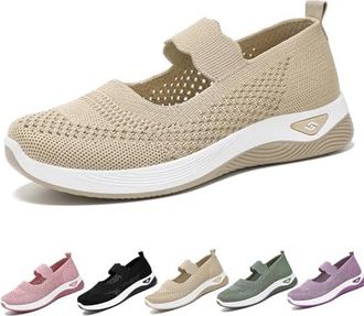 Generic Chaussures orthopédiques pour femme, chaussures à enfiler pour femme, baskets orthopédiques tissées respirantes à semelle souple, légères et confortab