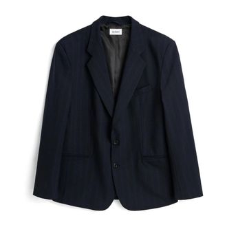 Soulland Luca Stripe Blazer - - Jackets - Herren - Blau - 2XS/XS