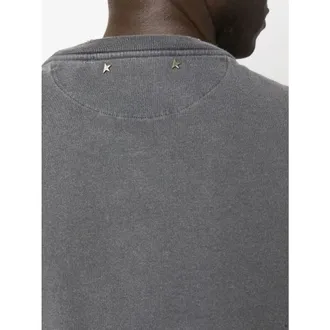 Golden Goose Distressed Cotton T-Shirt - Gray
