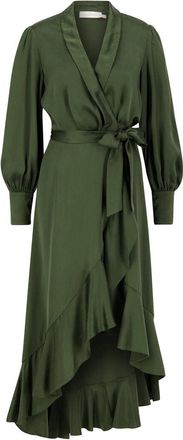 Zimmermann Damen Wickelkleid aus Seide Midi