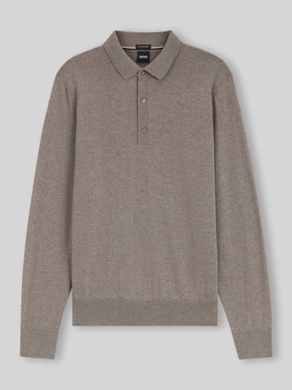 HUGO BOSS Regular Fit Poloshirt aus reiner Wolle Modell Lancione