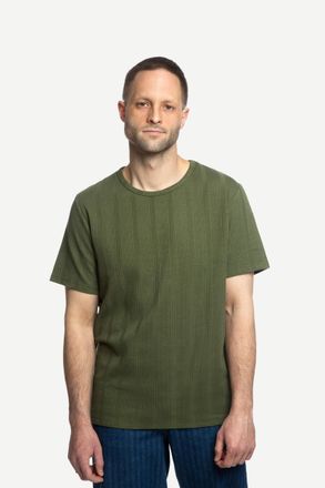 Matona Herren vegan T-Shirt Shortsleeve Rib Bronzegr&uuml;n