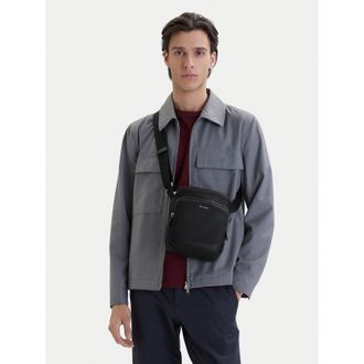 Calvin Klein Umh&auml;ngetasche Calvin Klein Raised Pocket Reporter LV04D3317G Schwarz