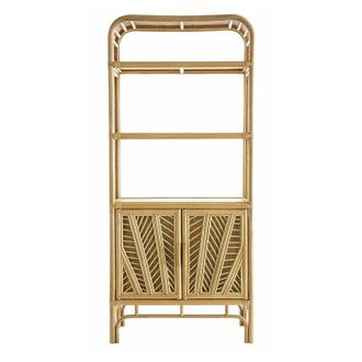 Miliboo Miliboo - Bibliothèque vintage en rotin naturel L80 cm galon