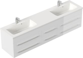 Magnolia Home Badm&ouml;bel Colossos 200 SoftClose weiss hochglanz