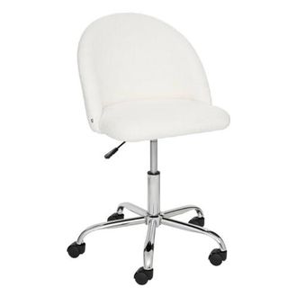 Atmosphera Atmosphera - Chaise de Bureau Geos - Bouclette - Blanc