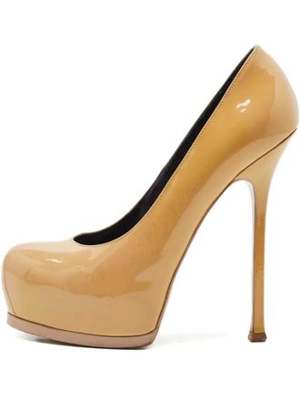Saint Laurent Tribtoo Pumps aus Lackleder 150mm - Nude