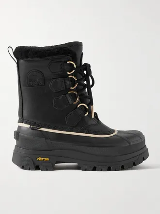Sorel Caribou Horizon Schn&uuml;rstiefel Aus Gore-tex Mit Fleecebes&auml;tzen - Schwarz