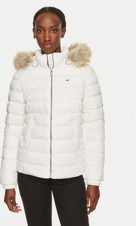 Tommy Jeans Daunenjacke Basic DW0DW18312 Weiß Slim Fit