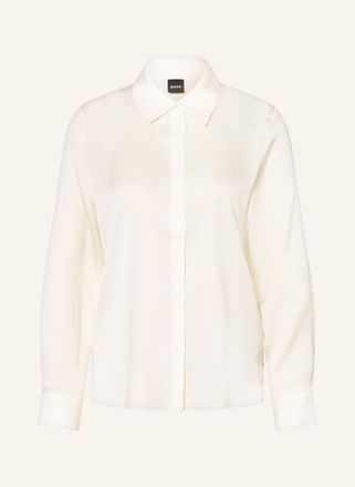 HUGO BOSS Hemdbluse Bonya Aus Seide weiss