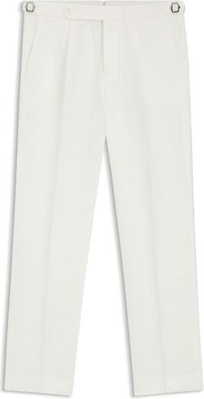 HUGO BOSS Leichte Leinenhose mit verstellbaren Riegeln am Bund in