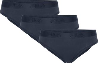 Fila Brasilslip FILA, Damen, Gr. XL, schwarz (navy), Single Jersey, Obermaterial: 95% Baumwolle, 5% Elasthan, k&ouml;rpernah, Unterhosen, Baumwollmix, elastisch