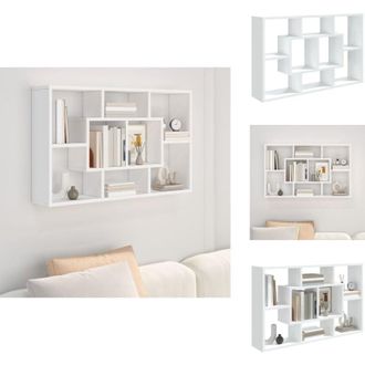 vidaXL Wandregal Wei&szlig; 85x16x52,5 cm Holzwerkstoff - Wandregal - Holzregal - Regalb&ouml;den - Wohnzimmerdeko - Wohnraumorganisation