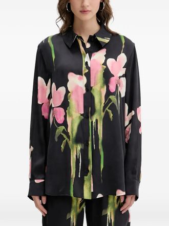 Stine Goya floral-print button-up shirt - Schwarz