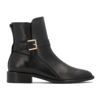 Kazar Flache Lederstiefel mit Riemen - - Shoes - Damen - Schwarzk - 41 EU