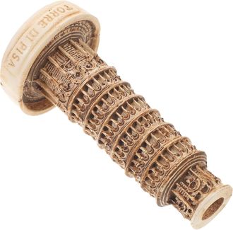 Lurrose Miniatur Schiefer Turm Pisa Modell aus Hochwertigem Kunstharz Dekoratives Architekturgeb&auml;ude f&uuml;r Schreibtisch Wohnzimmer B&uuml;ro Stilvolles Souvenir und 