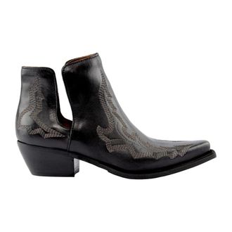 Zoe Schwarze Vitello Texano Stiefel - - Shoes - Damen - Schwarzk - 36 EU