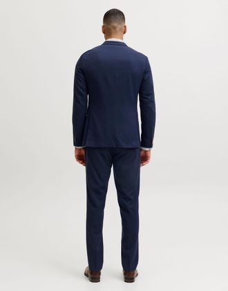 Jack & Jones Franco blazer &agrave; simple boutonnage coupe super slim en bleu marine fonc&eacute;