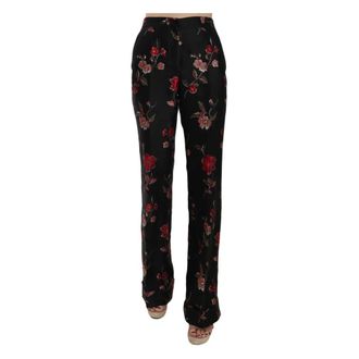 Dolce & Gabbana Femme, Pantalons, Multicolore, Taille: 34 FR Pantalon lgant Boot Cut Floral