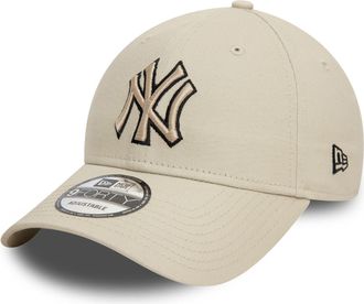 New Era Baseball Cap Team Outline 9Forty New York Yankees Stone Black