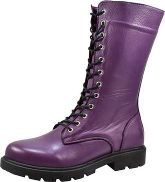 Andrea Conti Bottes en Cuir Femmes 0022823, Pointure:40 EU, La Couleur:Violet