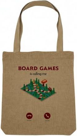 Fabulous Sac Shopping Tote Bag Aspect Lin - Board Games Is Calling Me Leisure Home - Sac de Courses Toile Epaisse 360g Beige Naturel Cabas Port&eacute; Epaule Solide 