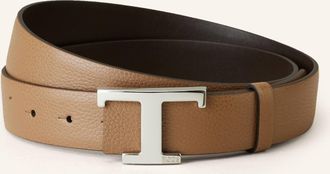Tod's Tods Lederg&uuml;rtel Zum Wenden beige