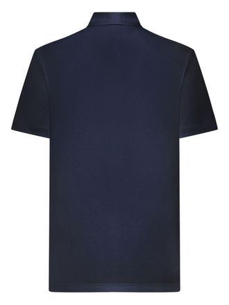 Giorgio Armani Interlock Cotton Polo Shirt - Navy