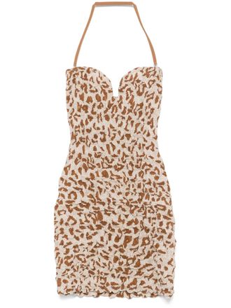 Nanushka robe courte à encolure coeur - Tons neutres