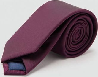 Mango Cravate unie microstructure bordeaux - Homme - Taille unique - MANGO MAN
