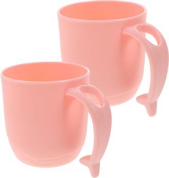 Artibetter 2 Stück Kinderzahnbürstenbecher mit Delfinflossen Griff Bruchsichere Zahnbürstenaufbewahrung Leichter Langlebiger für Badezimmer und Reise Praktische 