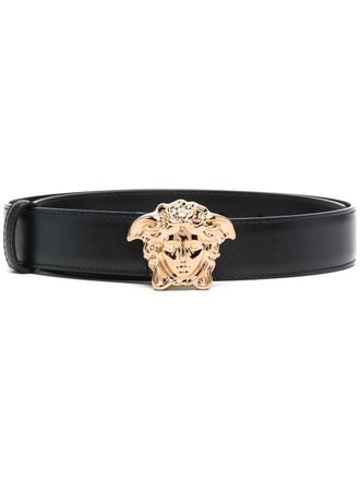 Versace ceinture La Medusa en cuir - Noir