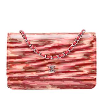 Chanel Portefeuille sur cha&icirc;ne Pre-owned - Femme - Pre-owned - Rouge - Taille: ONE Size